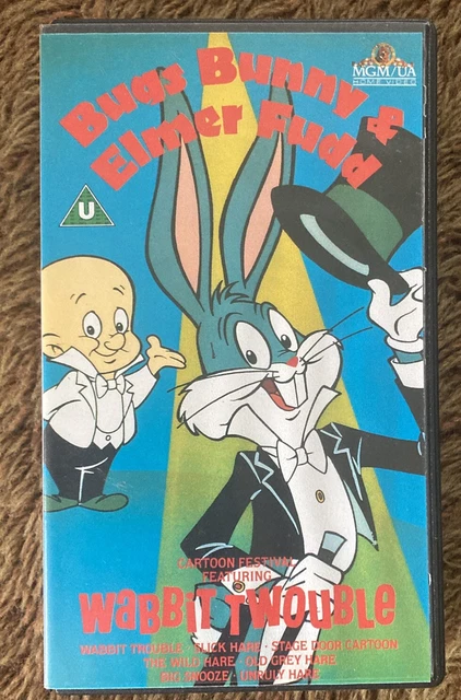 BUGS BUNNY AND Elmer Fudd WABBIT TWOUBLE VHS MGM video Original 1988 ...