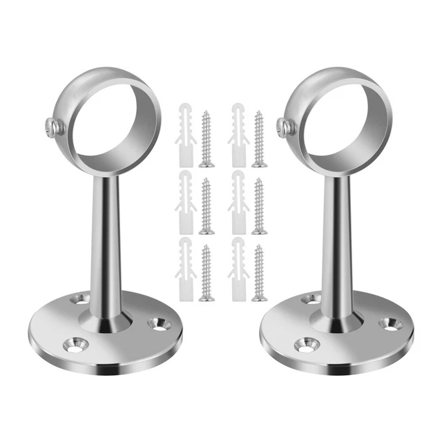 SUPPORTI PER BARRE per tende tubo guardaroba in acciaio inox EUR 10,74 - PicClick IT
