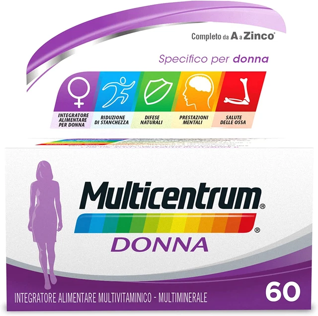 DONNA INTEGRATORE ALIMENTARE Multivitaminico-Multiminerale, Con ...