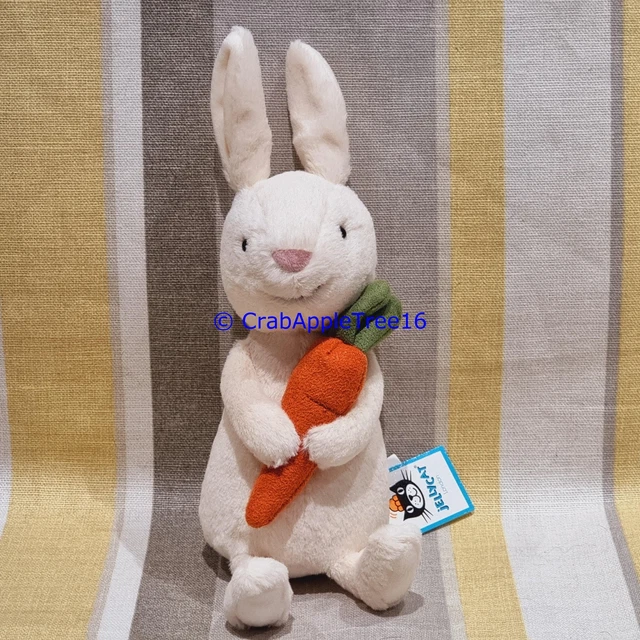 JELLYCAT BOBBI BUNNY Rabbit With Carrot Soft Toy Plush BNWT NEW D168 £ ...