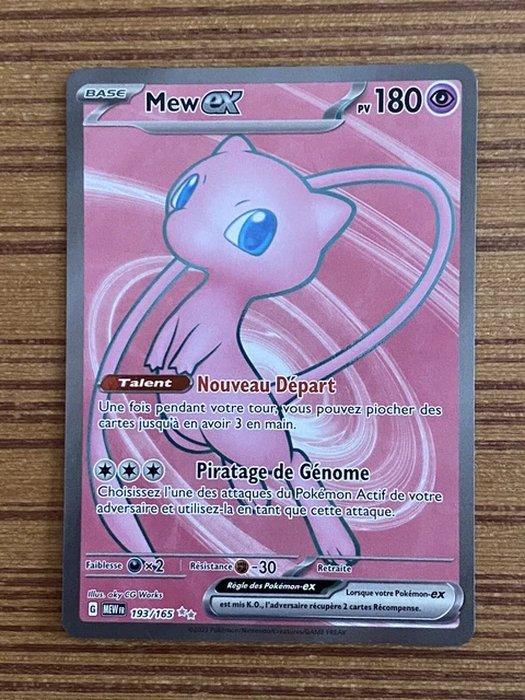 CARTE POKEMON - Mew EX - 193/165 - EV3.5 - 151 - Neuf - FR EUR 19,50 ...