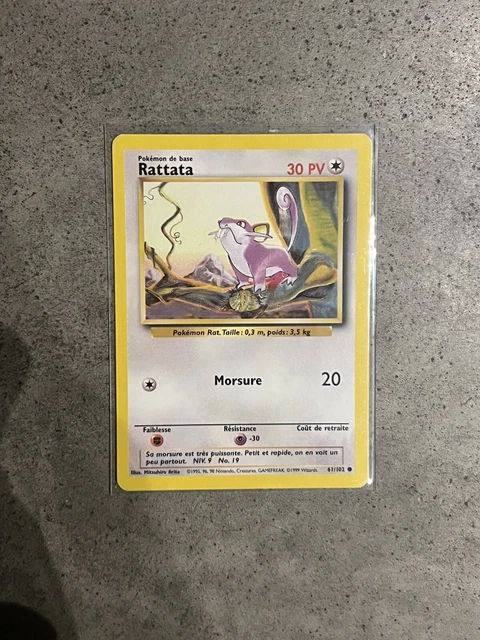CARTE POKÉMON WIZARDS 1996 Rattata Edition 2 Set De Base 61/102 Near Mint FR EUR 2,50 - PicClick FR