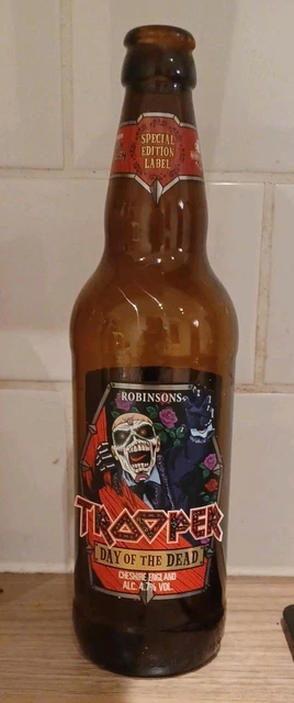 IRON MAIDEN TROOPER DAY OF THE DEAD 2020 EMPTY BEER BAR BOTTLE inc Cap ...