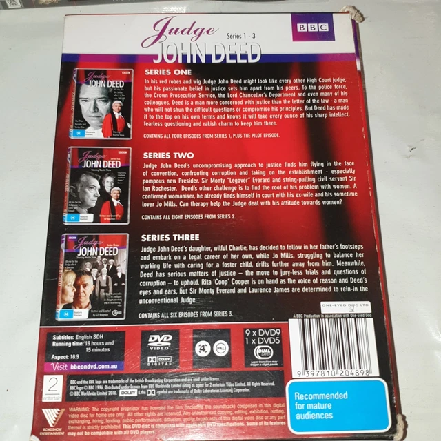 JUDGE JOHN DEED : Series 1-3 (Box Set, DVD, 2010) 10 Disc Set - FREE ...