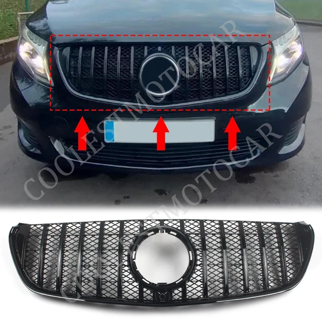 FRONTSTOSSSTANGE GITTER KÜHLERGRILL Für Mercedes Benz V-Class W447 2016 ...