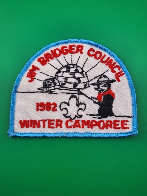 1982 JIM BRIDGER Council Winter Camporee Patch BSA Boy Scouts Of ...