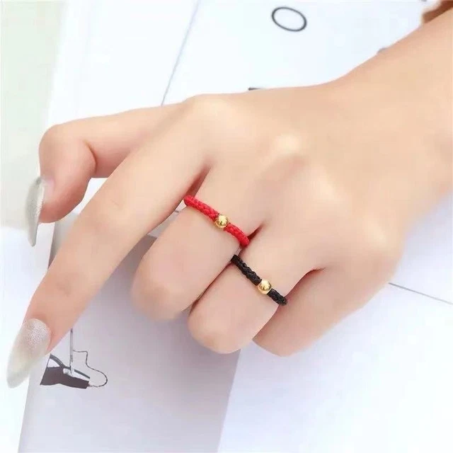 FENG SHUI ATTRACT Wealth Good Luck Beads Rings Rope Finger Ring Jewelry ...
