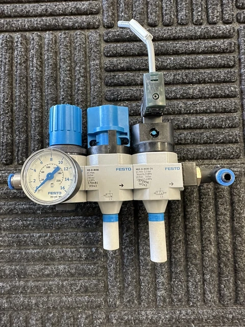 FESTO LR-D-MINI FILTER Regulator HE-D-MINI-24 Solenoid Valve MSEB-3-24V ...