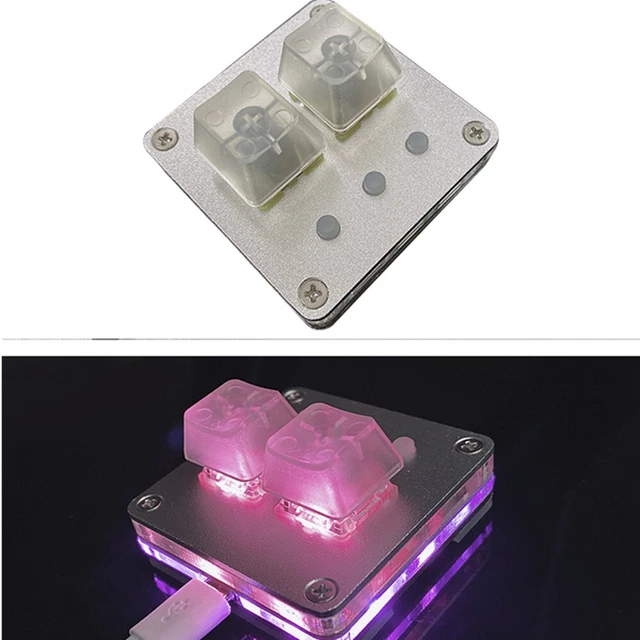 2-KEY RGB KEYPAD Cherry Red Axis Mini Mechanical Keyboard For Sayobot ...