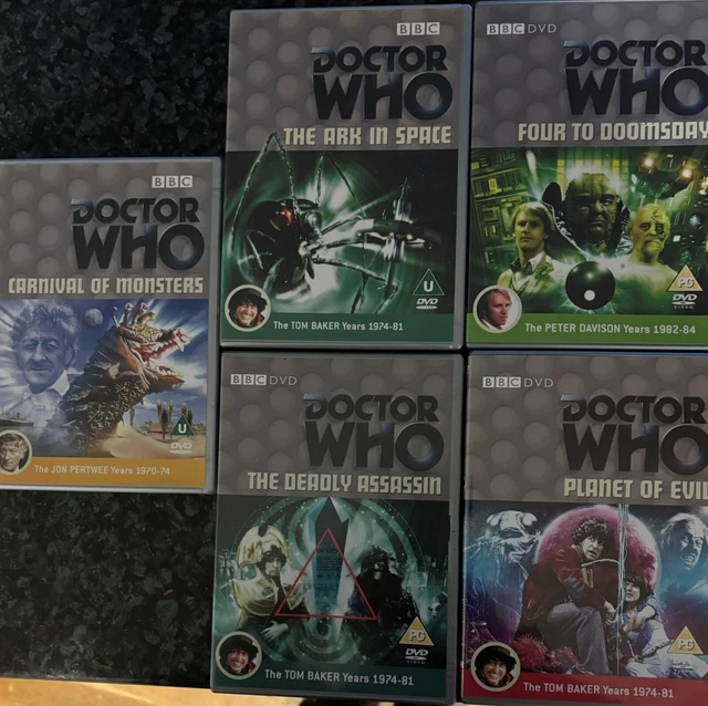 BBC DOCTOR WHO DVD Bundle Collection of 5; Various Doctors mainly Tom ...