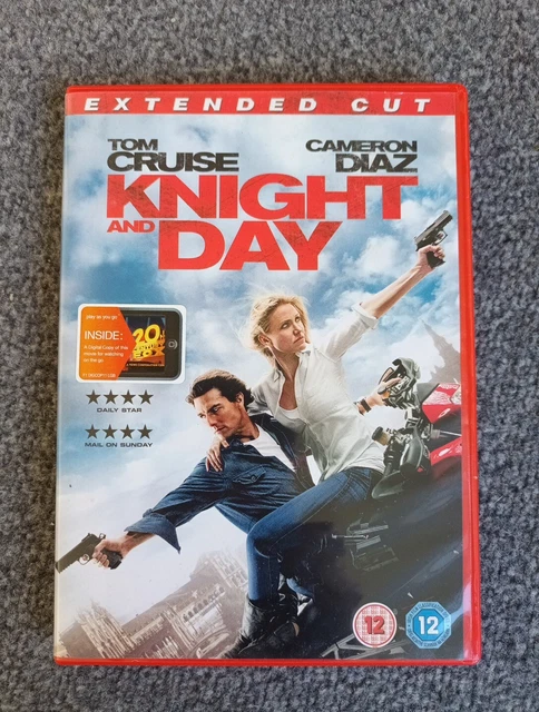 KNIGHT AND DAY (DVD, 2010) Tom Cruise, Cameron Diaz, Cert 12, LIKE NEW ...