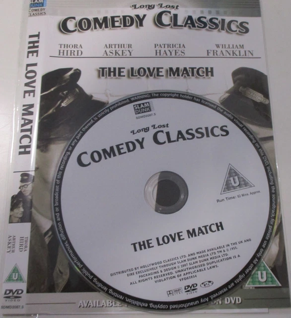 THE LOVE MATCH (DVD) Arthur Askey,Thora Hird,Patricia Hayes,William ...