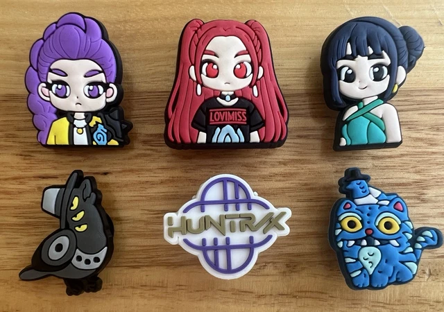 6 X HUNTR/X Huntrix K-Pop Demon Hunters Movie Jibbitz Shoe Charms For ...
