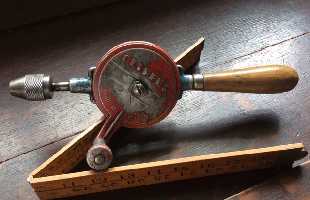 VINTAGE COLLECTABLE CLIPPER Hand Drill - Made in England £7.50 ...