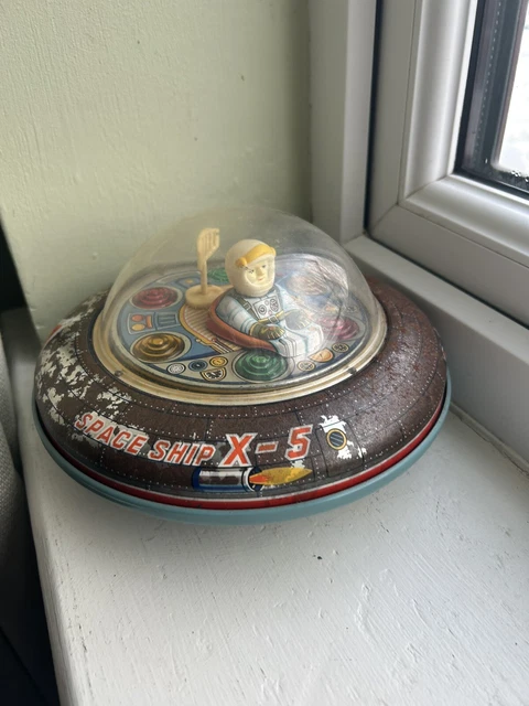 RARE VINTAGE 1960S Japanese Tin Litho Battery Space Ship X-5 Toy £120. ...