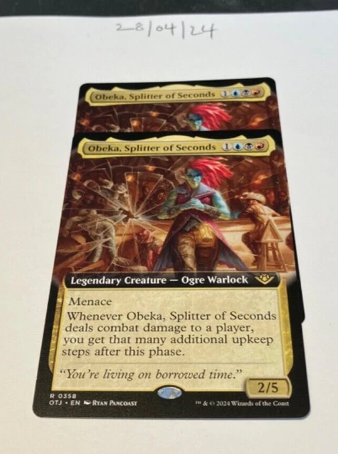 MAGIC THE GATHERING MTG Obeka, Splitter of Seconds x2 rares cartes ...