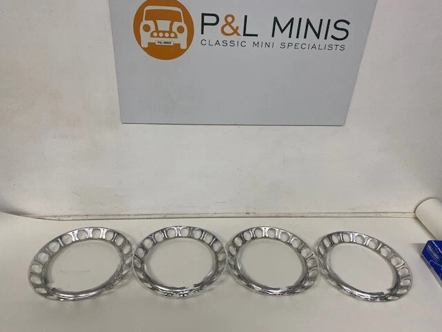 CLASSIC MINI MK1-2 CHROME 10” WHEEL TRIMS X 4 £55.00 - PicClick UK
