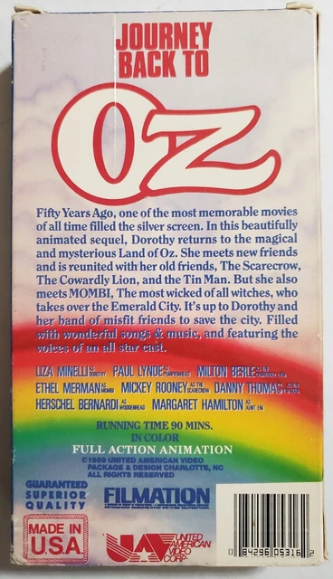 JOURNEY BACKTO OZ VHS 1989 (Liza Minelli Animated) £10.69 - PicClick UK