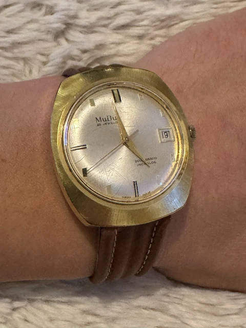 MUDU DOUBLEMATIC MEN’S Watch Vintage, 25 Jewels Incabloc , Working £35. ...