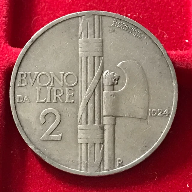BUONO 2 LIRE 1924 Fascio Vittorio Emanuele III Regno D’italia EUR 2,99 ...