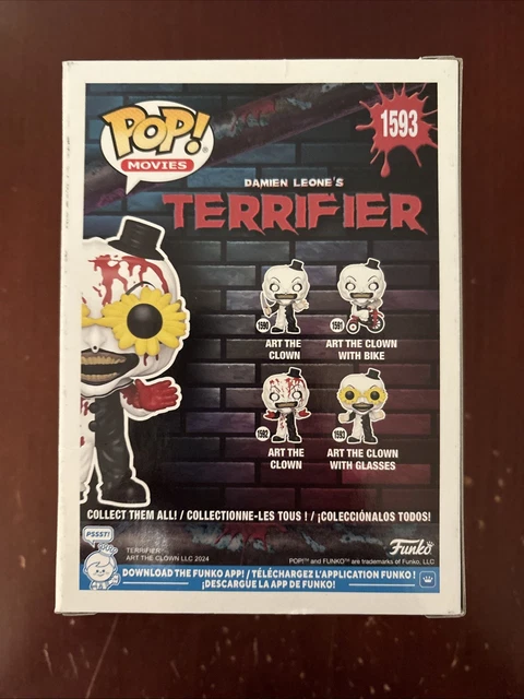 FUNKO POP! TERRIFIER Art The Clown With Glasses CHASE! #1593 £107.43 ...