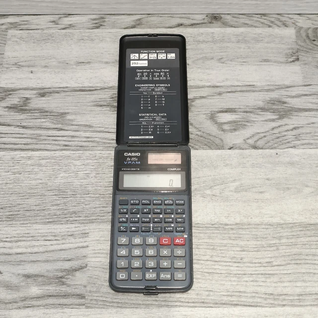 CASIO FX-115S SCIENTIFIC Calculator. VPAM Solar Folding Case Mathmatics ...