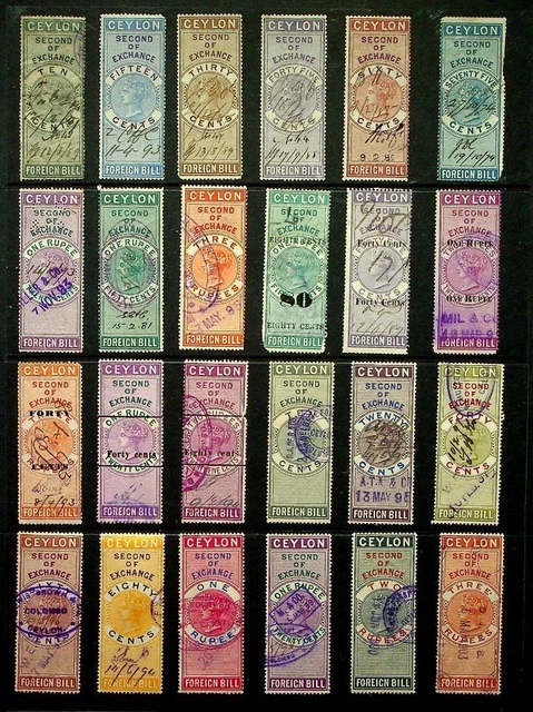 CEYLAN : REVENUS de billets étrangers - Collection ex-ancien temps ...