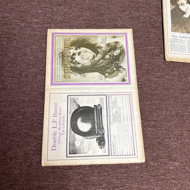 ROLLING STONE MAGAZINE March 30 1972 Issue 105 Alice Cooper Cover £14. ...