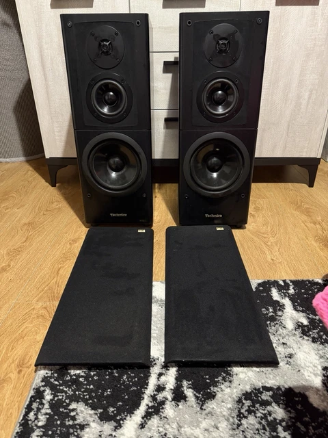 TECHNICS SB-EX3 3 Way Speaker System Bookshelf Speakers Rare Good ...