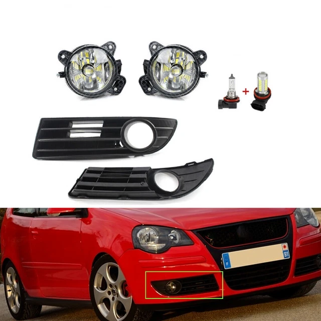 FRONT HALOGEN+LED FOG Light 1 Set For 2005 -2010 VW Polo GTI 9N3 MK4 ...