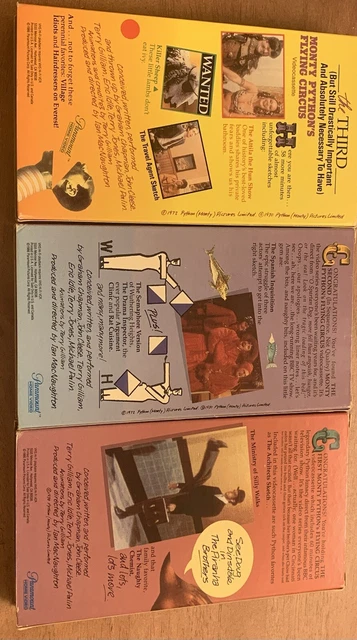 MONTY PYTHON'S FLYING Circus - Set of 3 - VHS - The First, The Second, The Third £14.66 ...