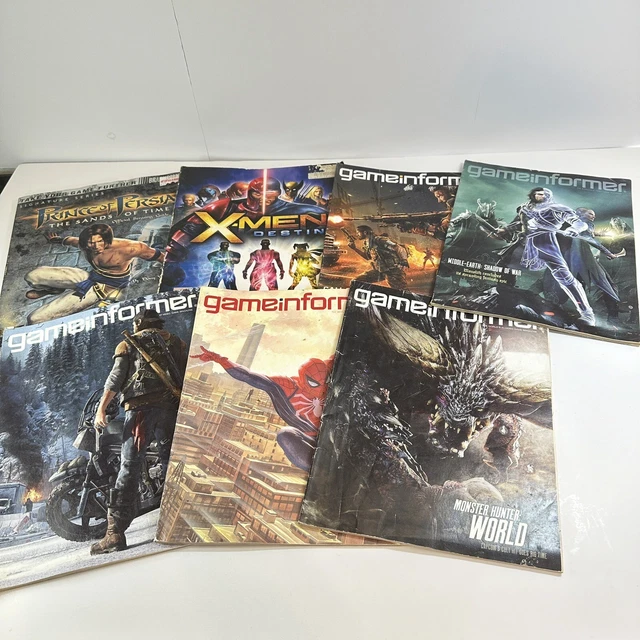 GAME INFORMER MAGAZINE Lot of 7 Spider-Man X-men Black Ops Monster ...