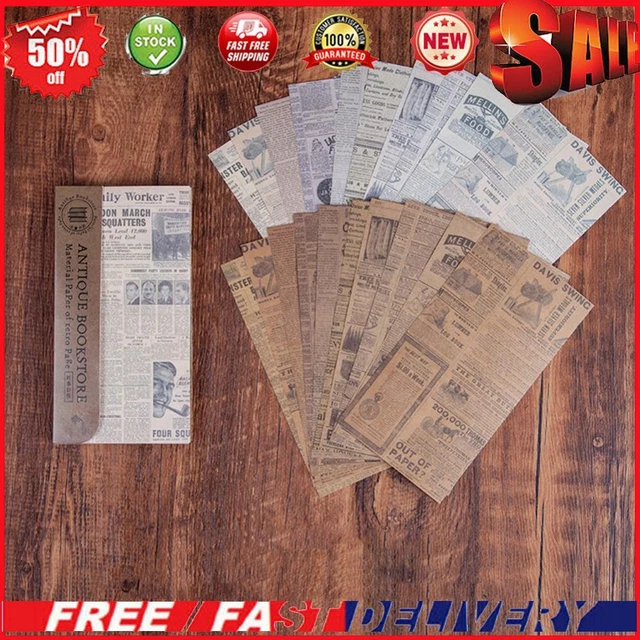 RETRO BACKGROUND PAPER Tearable Book Club Series for Hand Account ...