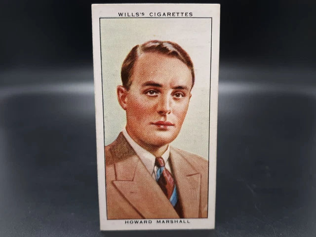 1930S WILL'S RADIO & Film Stars HOWARD MARSHALL Tobacco Cigarette Movie ...