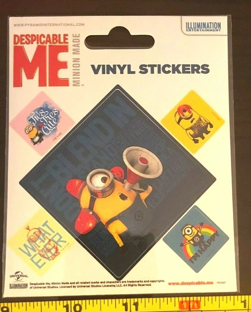 Despicable Me Minions Minion Official Vinyl Sticker Plus 4 Small