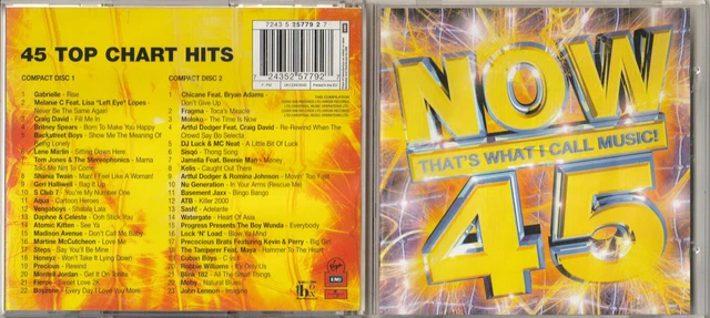 NOW THAT'S WHAT I CALL MUSIC 45 - UK TWIN CD Album (2000) *FREE UK ...