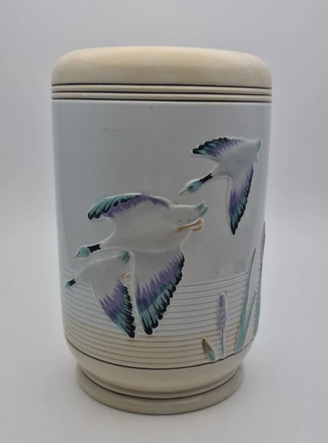 RARE LARGE MALING POTTERY FLYING GEESE VASE #6424 c.1930's - PERFECT £ ...
