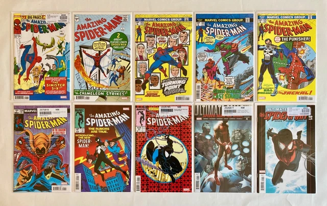 INCROYABLE LOT DE fac-similés Spider-Man annuel 1 121 122 129 238 252 ...