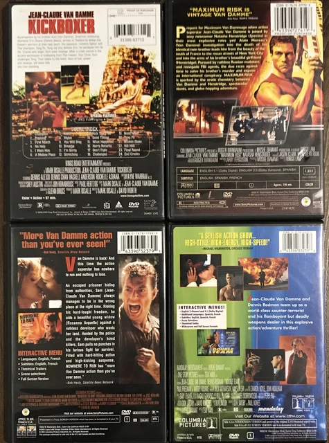 8 JEAN-CLAUDE VAN Damme dvd movies Cyborg Kickboxer Death Hard Impact Risk Run EUR 154,23 ...