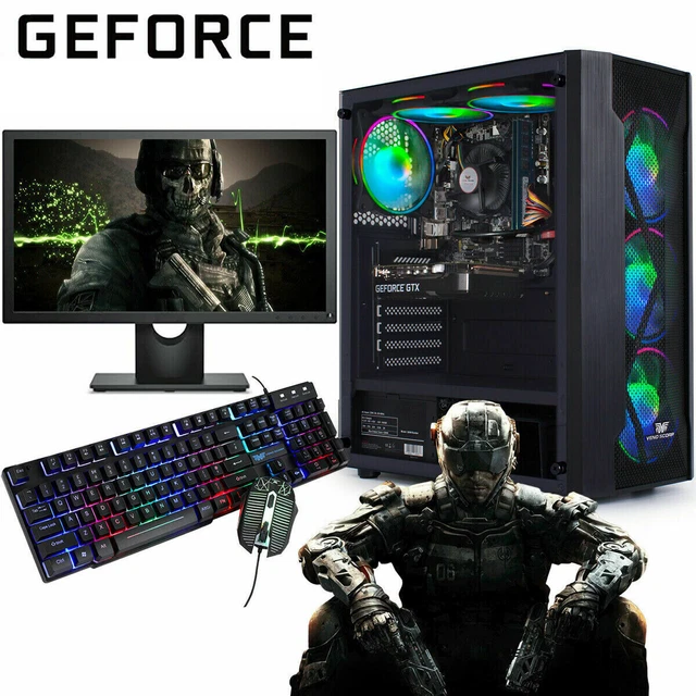 FAST GAMING PC Computer Bundle Intel Quad Core i5 16GB 1TB Win 10 2GB ...