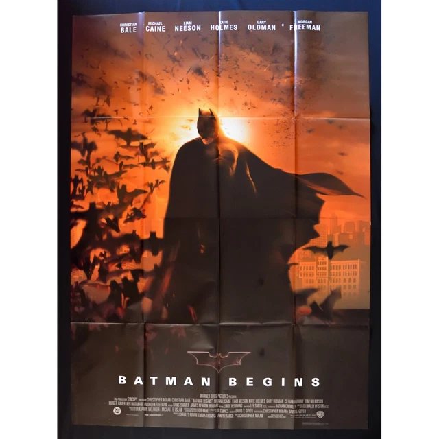 AFFICHE BATMAN BEGINS Christian Bale Caine Neeson Nolan Super-Héros ...