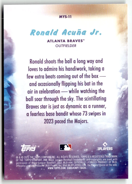 2025 TOPPS HOLIDAY MLB No. MYS-11 Ronald Acuña Jr. Místico EUR 2,28 - PicClick ES