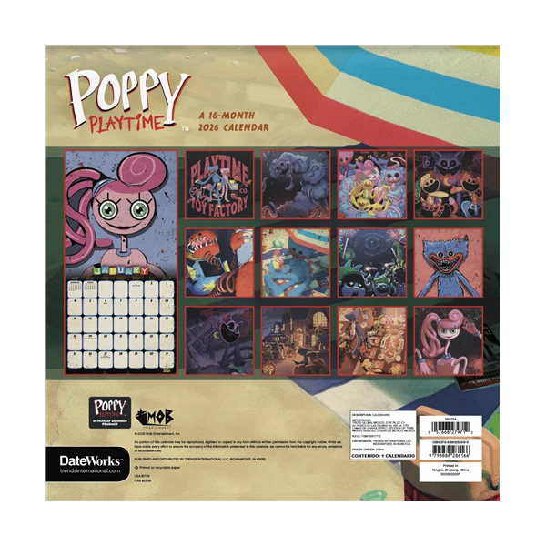 POPPY PLAYTIME - Calendario Da Parete 2026 - Nuovo Di Zecca - 265034 ...
