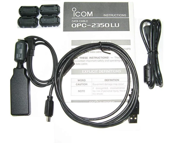 ICOM OPC-2350LU DATA Communication cable Radio Equipment USB cable ...