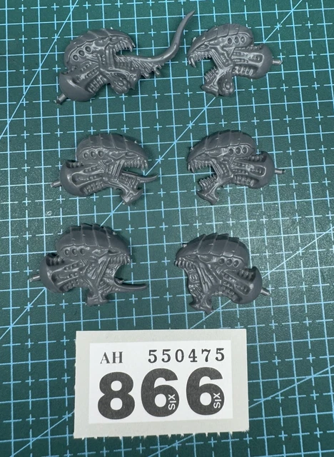 3 TYRANID CARNIFEX Head Warhammer 40k Bits Warrior Hive Tyrant Monster ...