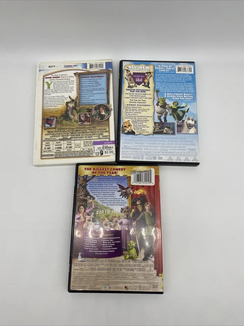 SHREK 1 SHREK 2 And Shrek The Third Dvd Set Movie Lot x3 Tested EUR 8 ...