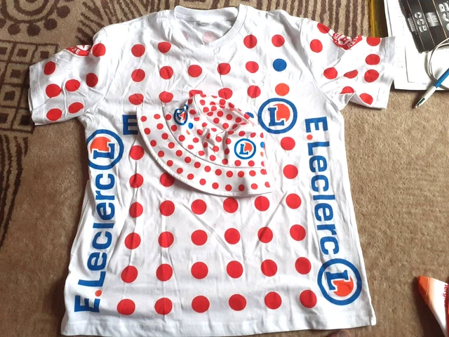 MAILLOT À POIX et son bob LECLERC CYCLISME Tout de france 2024 EUR 6,99 ...