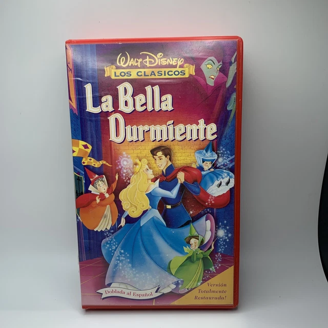LA BELLA DURMIENTE Los Clasicos Disney VHS Spanish Sleeping Beauty Red ...