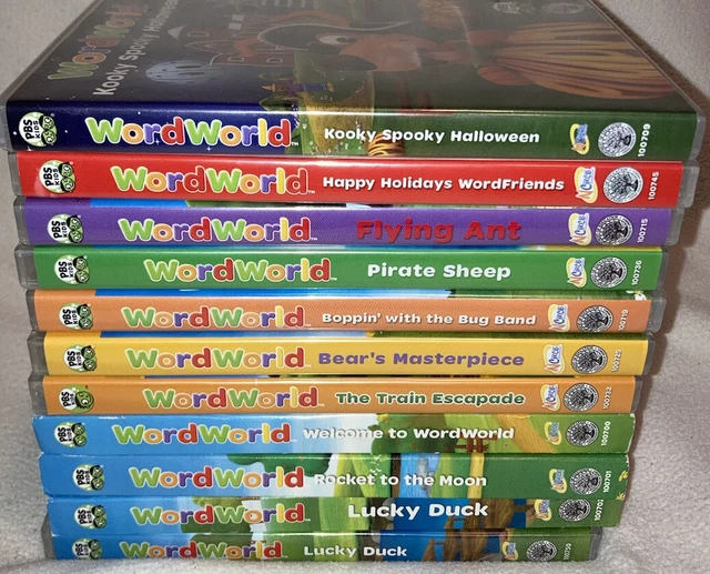 WORDWORLD-WORD WORLD-11 DVD Lot-Pbs Kids-Pirate Sheep Lucky Duck Flying ...