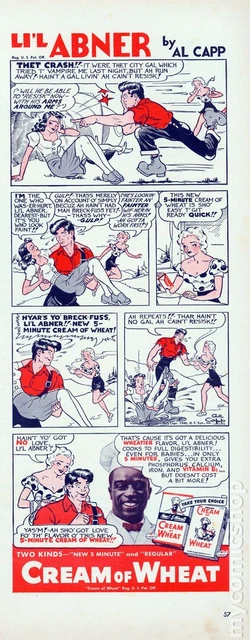 LIL ABNER CRÈME De Blé Publicité Thet Crash #0 VG 4.0 Image De Stock ...